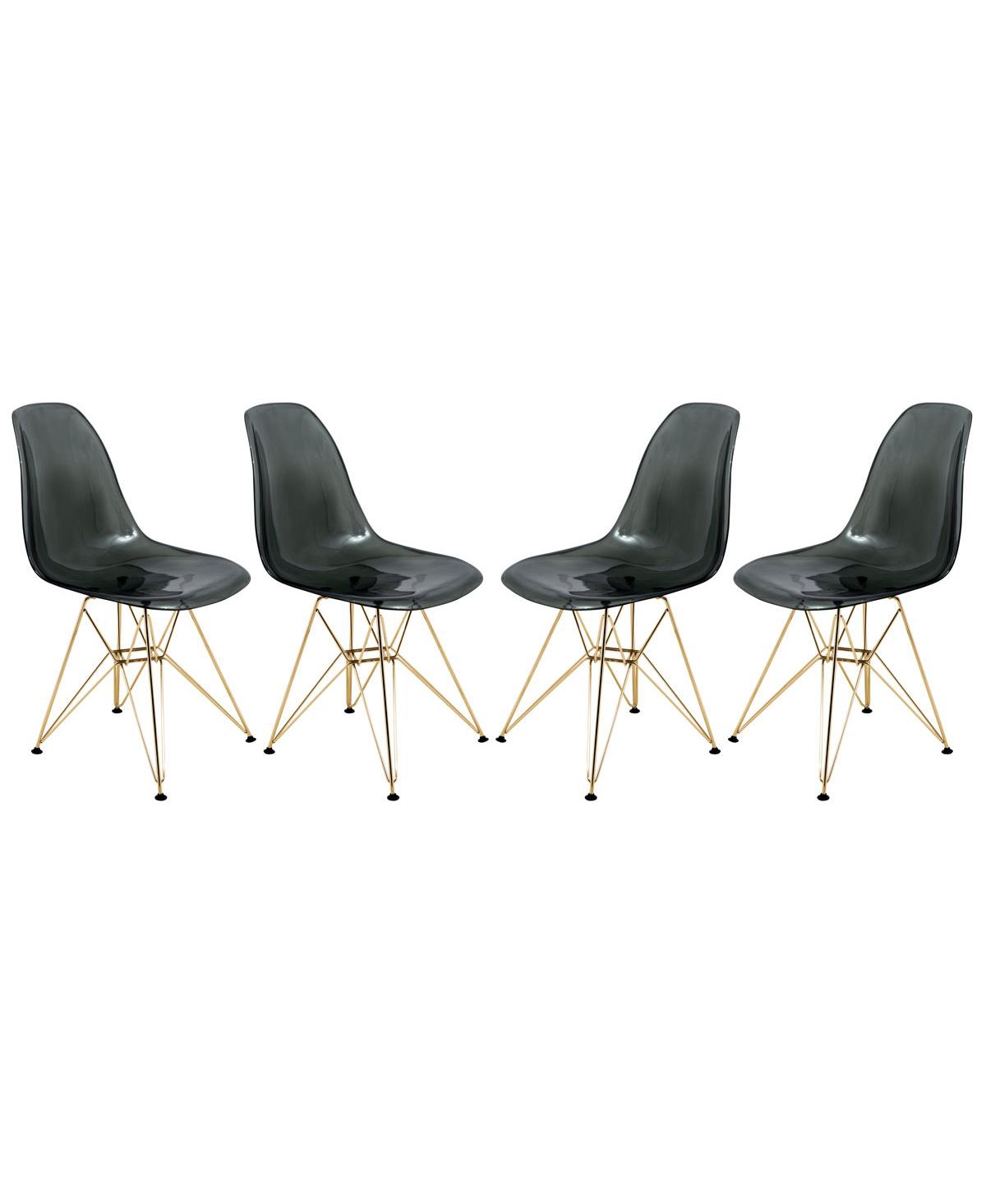 Click here for LeisureMod Cr2o Dining Chair Set of 2 Molded Acryl... prices