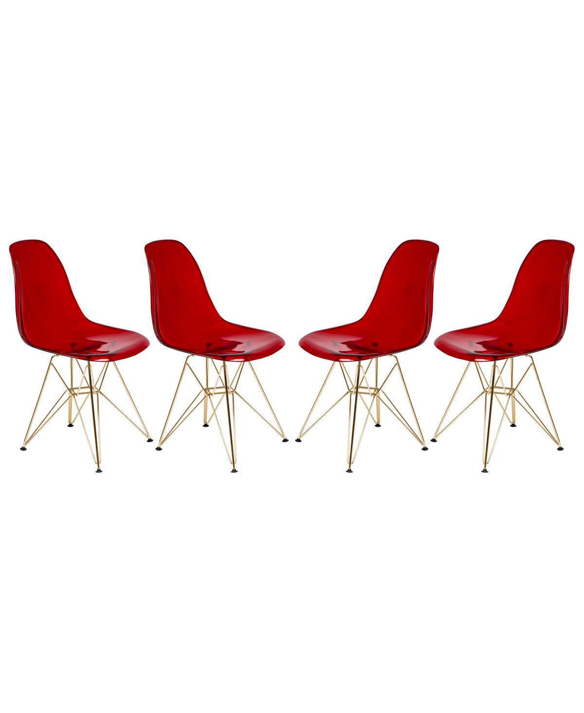 Click here for LeisureMod Cr2o Dining Chair Set of 2 Molded Acryl... prices