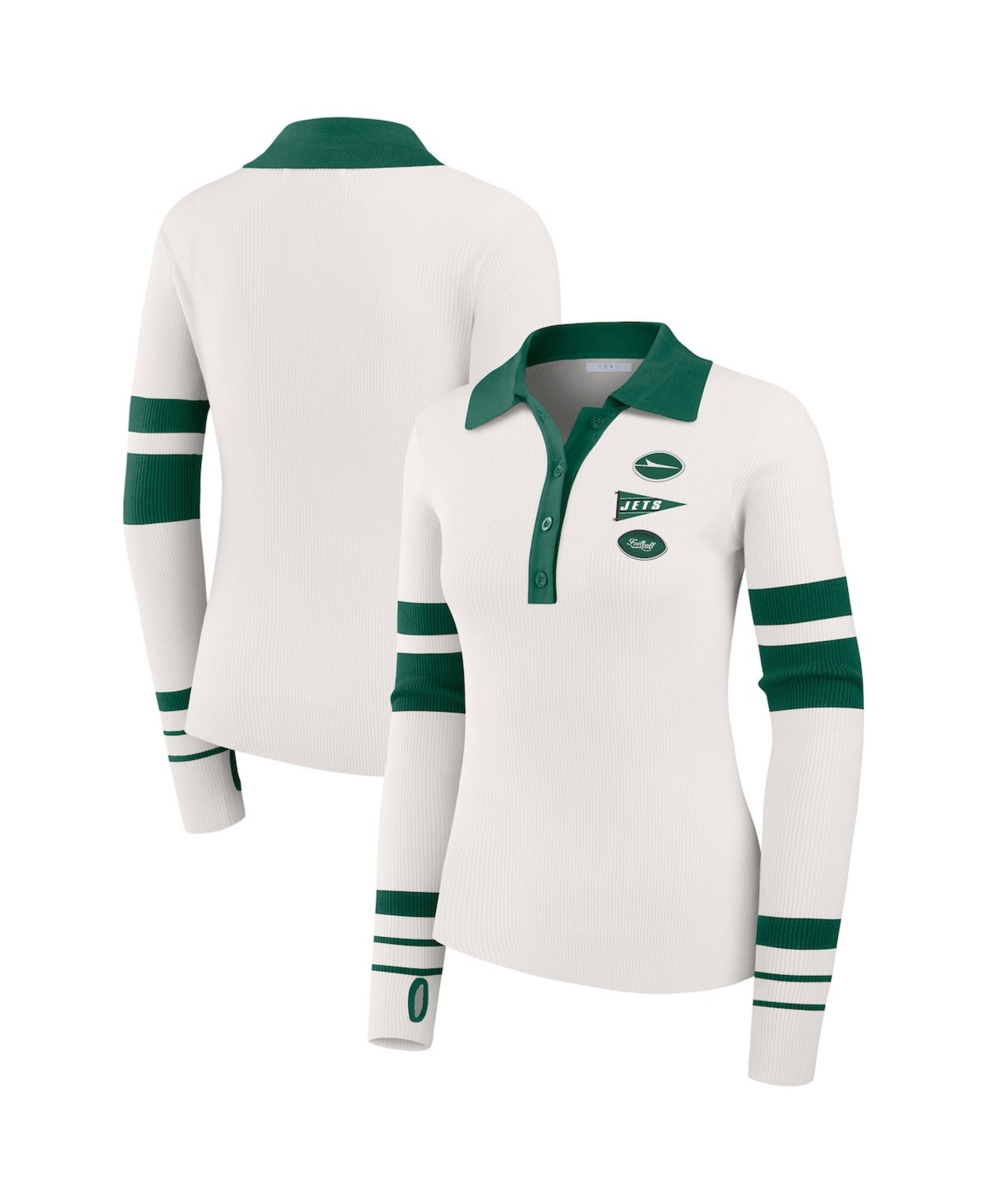 Click here for Wear by Erin Andrews Womens White New York Jets Ri... prices