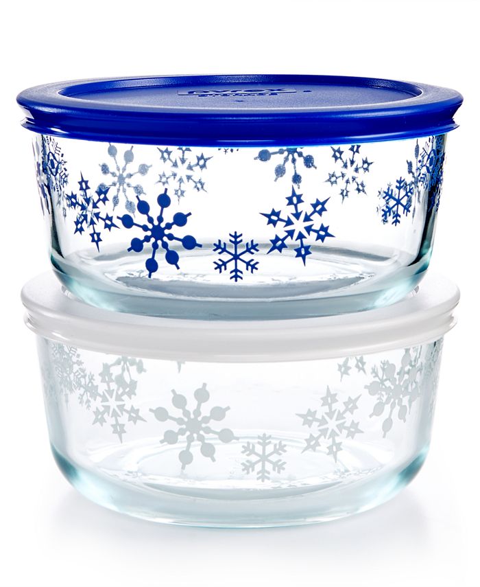 Pyrex Snowflake 4-Pc. Storage Set - Macy's