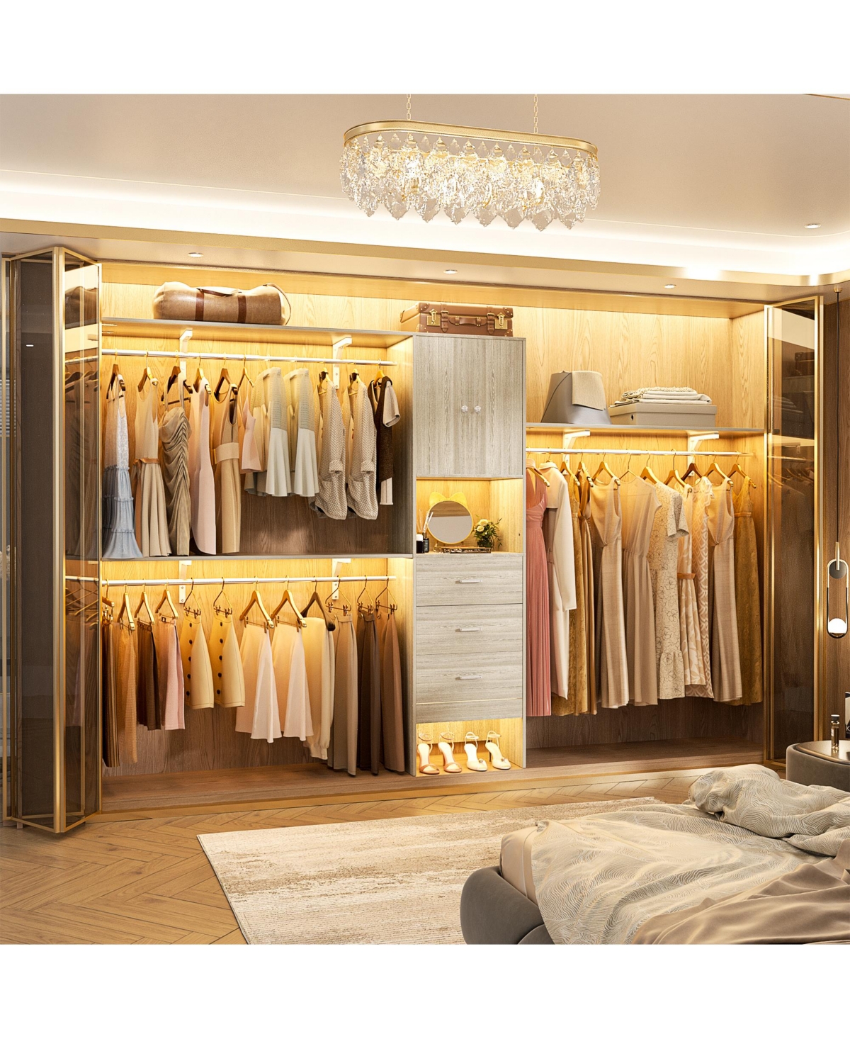Click here for Aheaplus Wooden Closet System with Doors and Drawe... prices