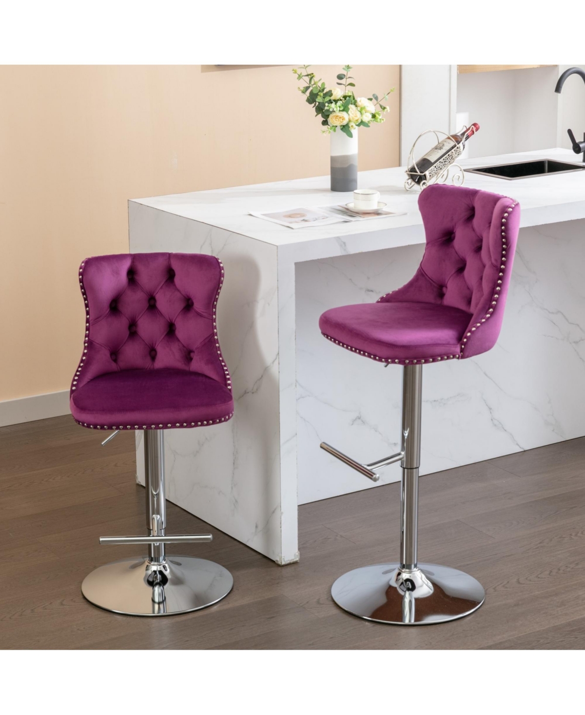 Click here for Rainsken Bar Stools Set of 2  Adjustable Counter H... prices