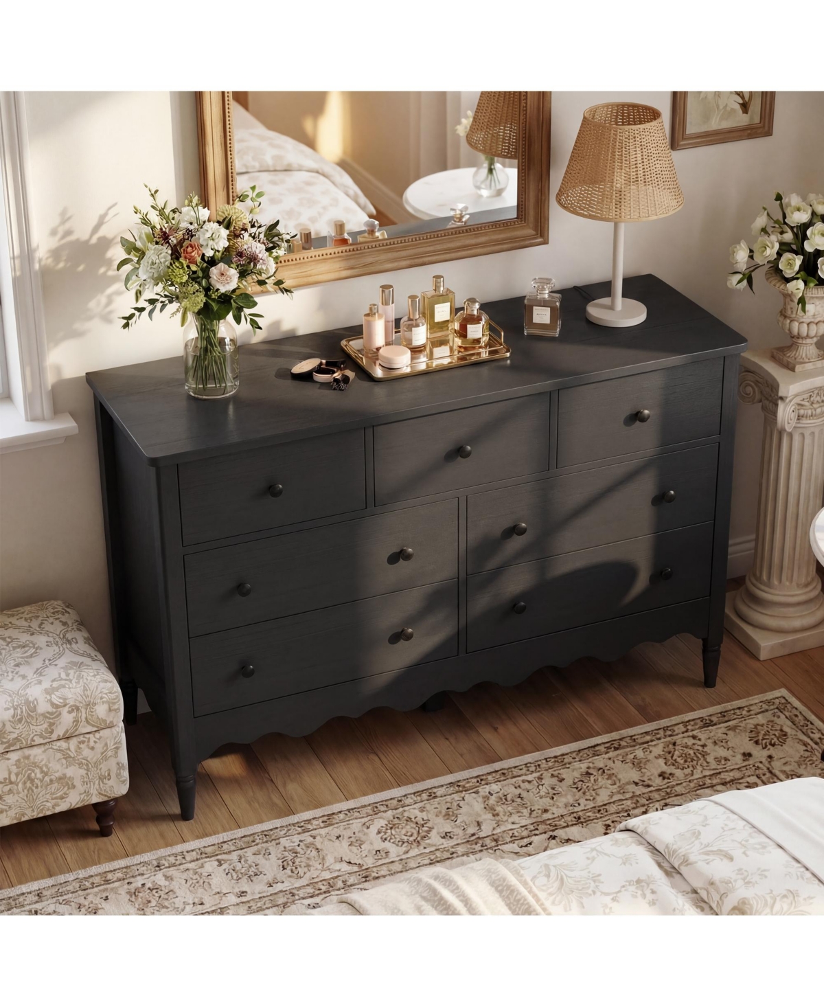 Click here for Aheaplus 47 Wooden 7-Drawers Cabinet  Farmhouse Dr... prices