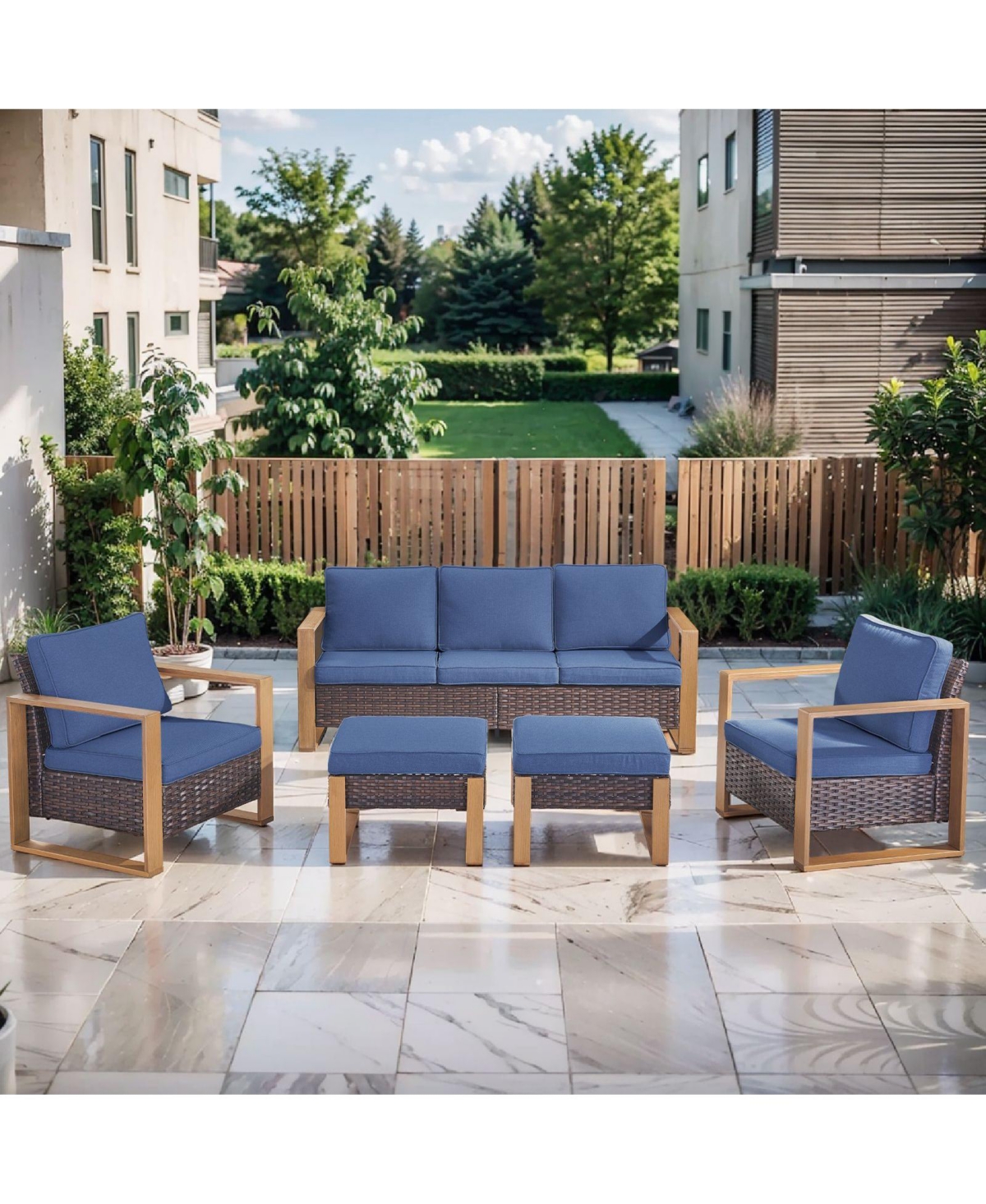 Click here for Pocassy Wicker Patio Furniture Set  High Back Outd... prices