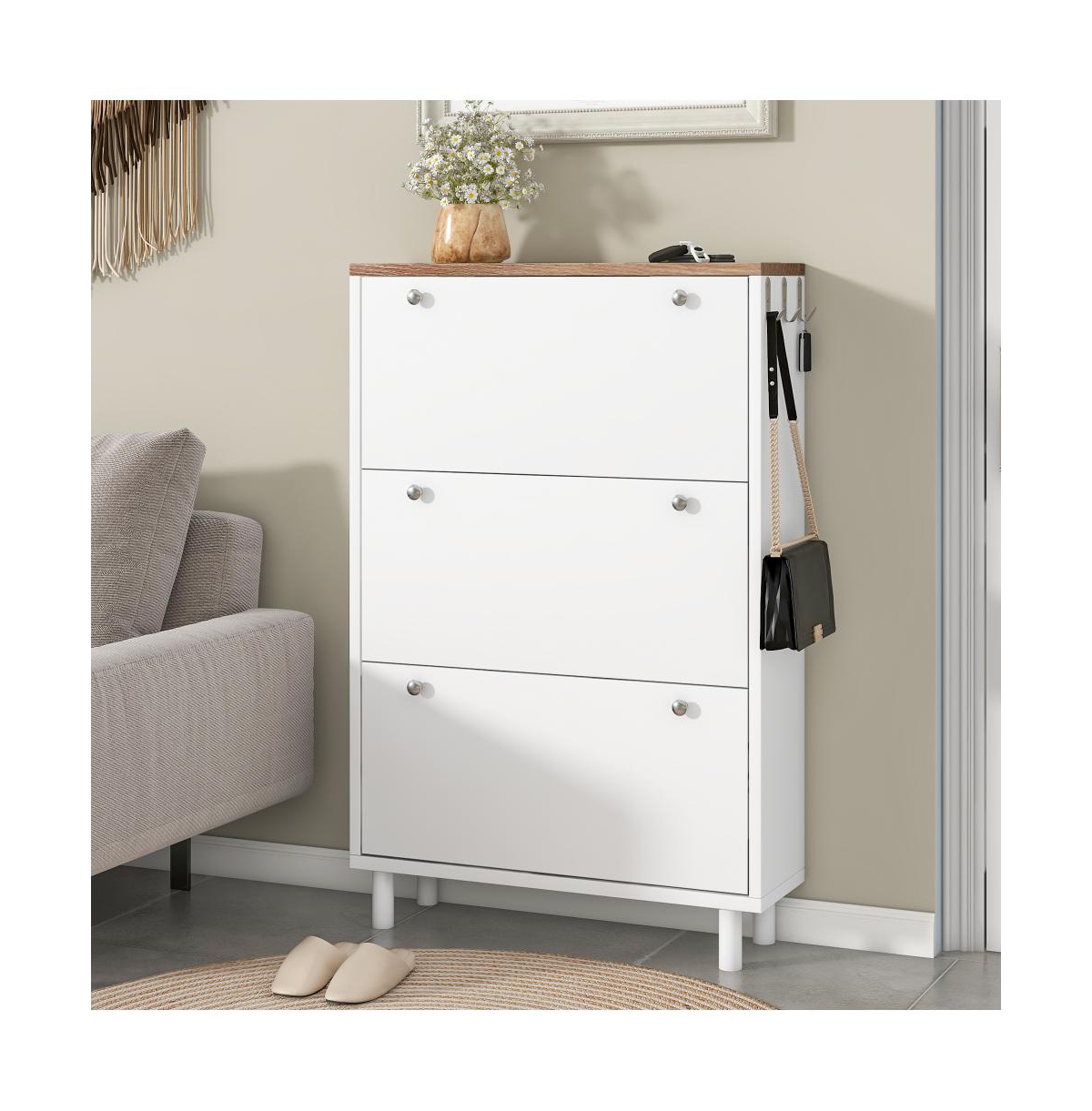 Click here for Rainsken Narrow Design Tipping Bucket Shoe Cabinet... prices