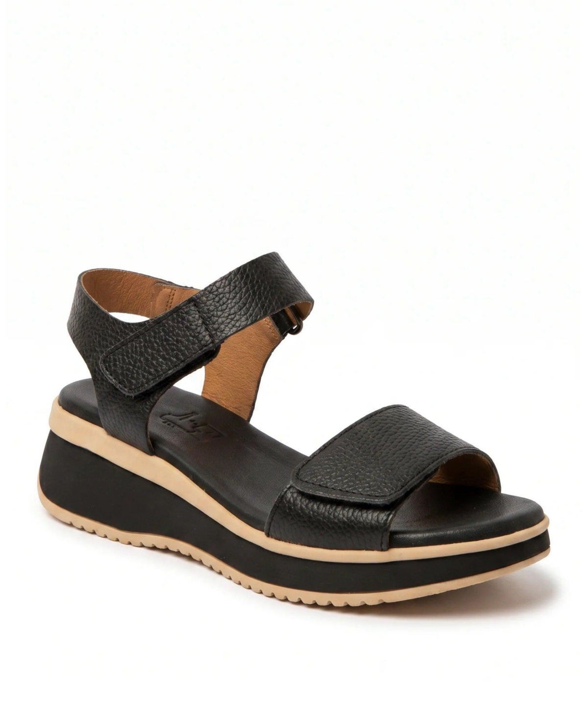 Click here for Menina Step Womens Napoli Flat Sandal - Black prices