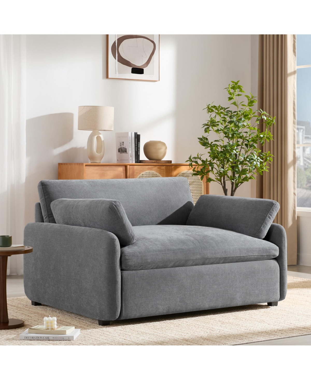 Click here for Rainsken Oversized Chenille Single Sofa Chair  504... prices