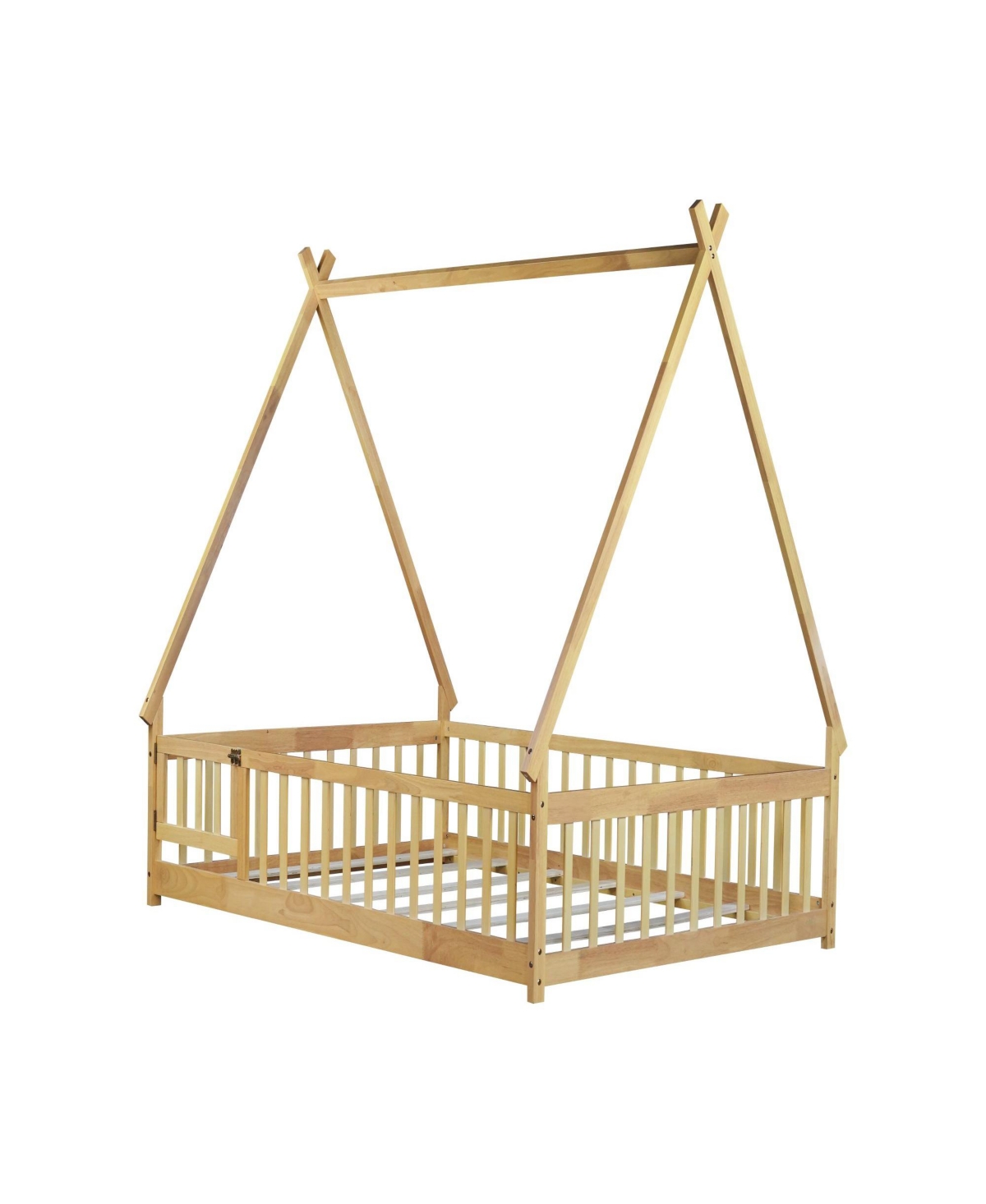 Click here for Clihome Full Size Rubber Wood Tent-shaped Floor Be... prices