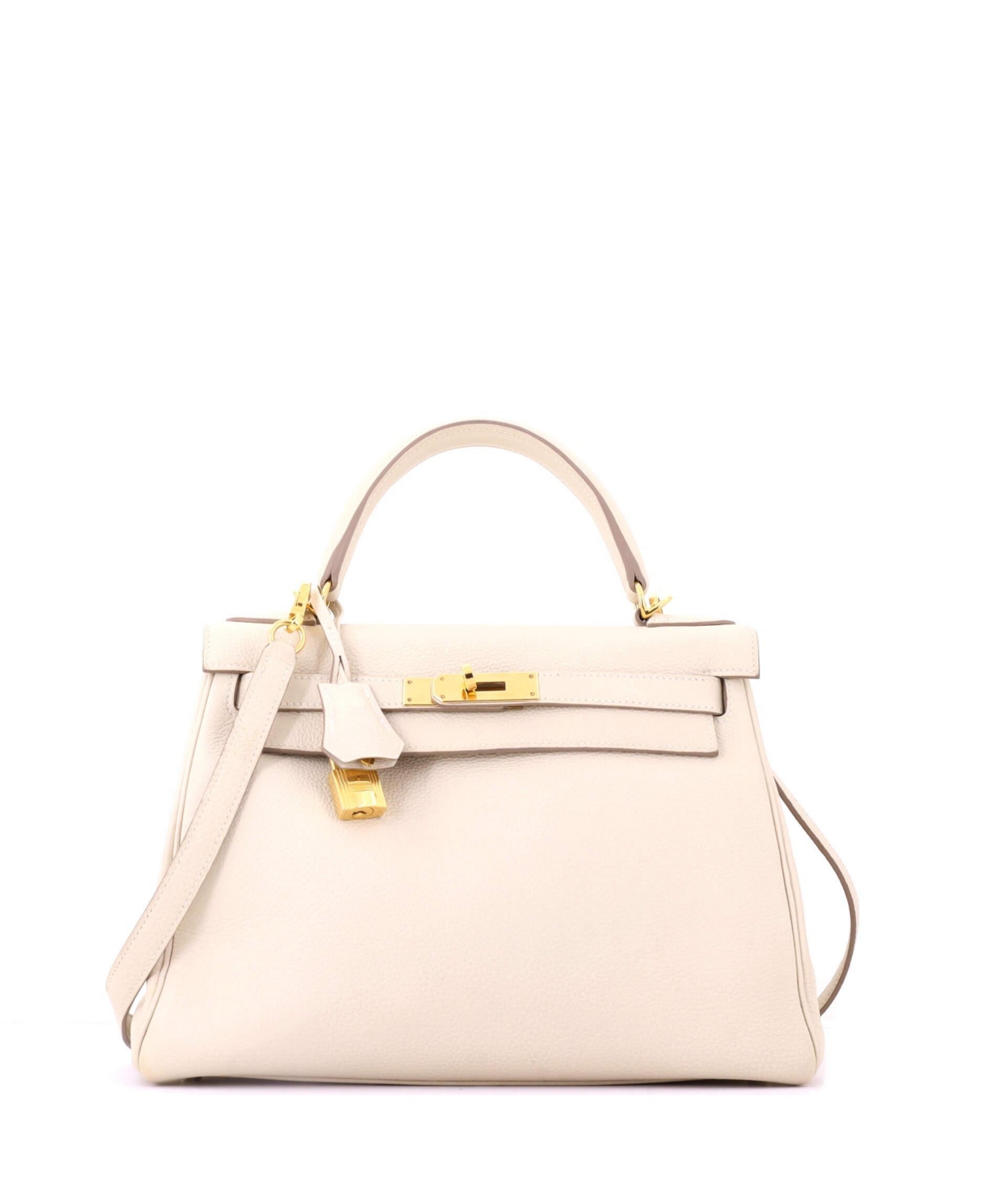 Click here for Pre-Owned HERMES Kelly 28 Handbag Light Togo with... prices