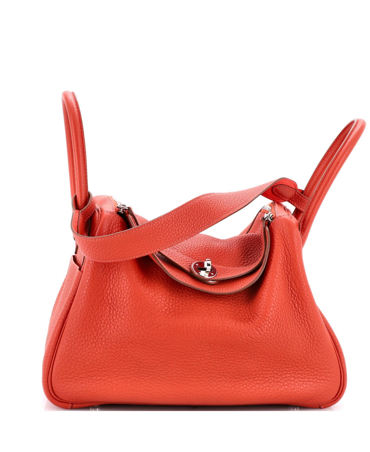Click here for Pre-Owned HERMES 30 Lindy Bag Clemence - Orange prices