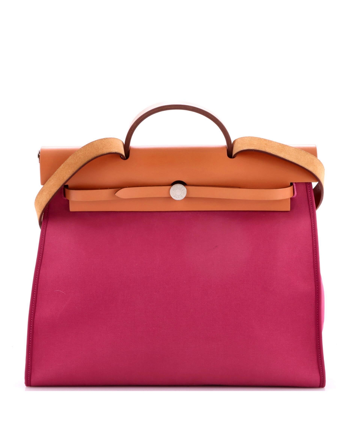 Click here for Pre-Owned HERMES 39 Herbag Zip Leather and Toile -... prices