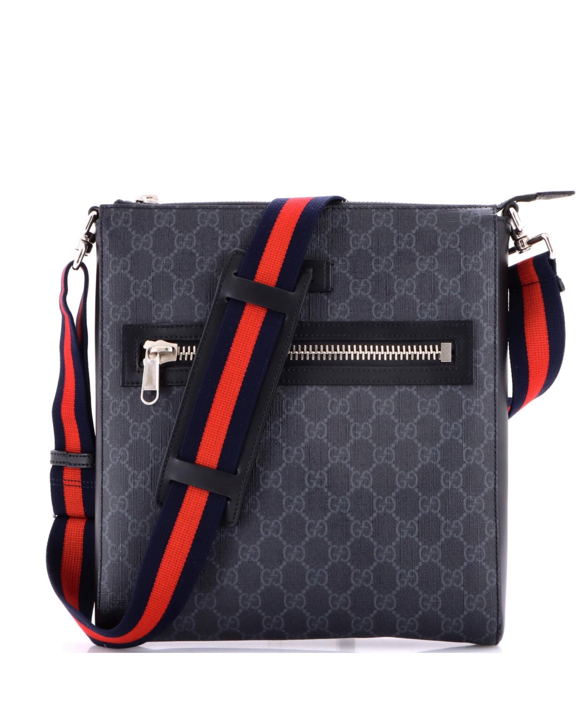 Click here for Pre-Owned Gucci Medium Web Strap Front Zip Messeng... prices