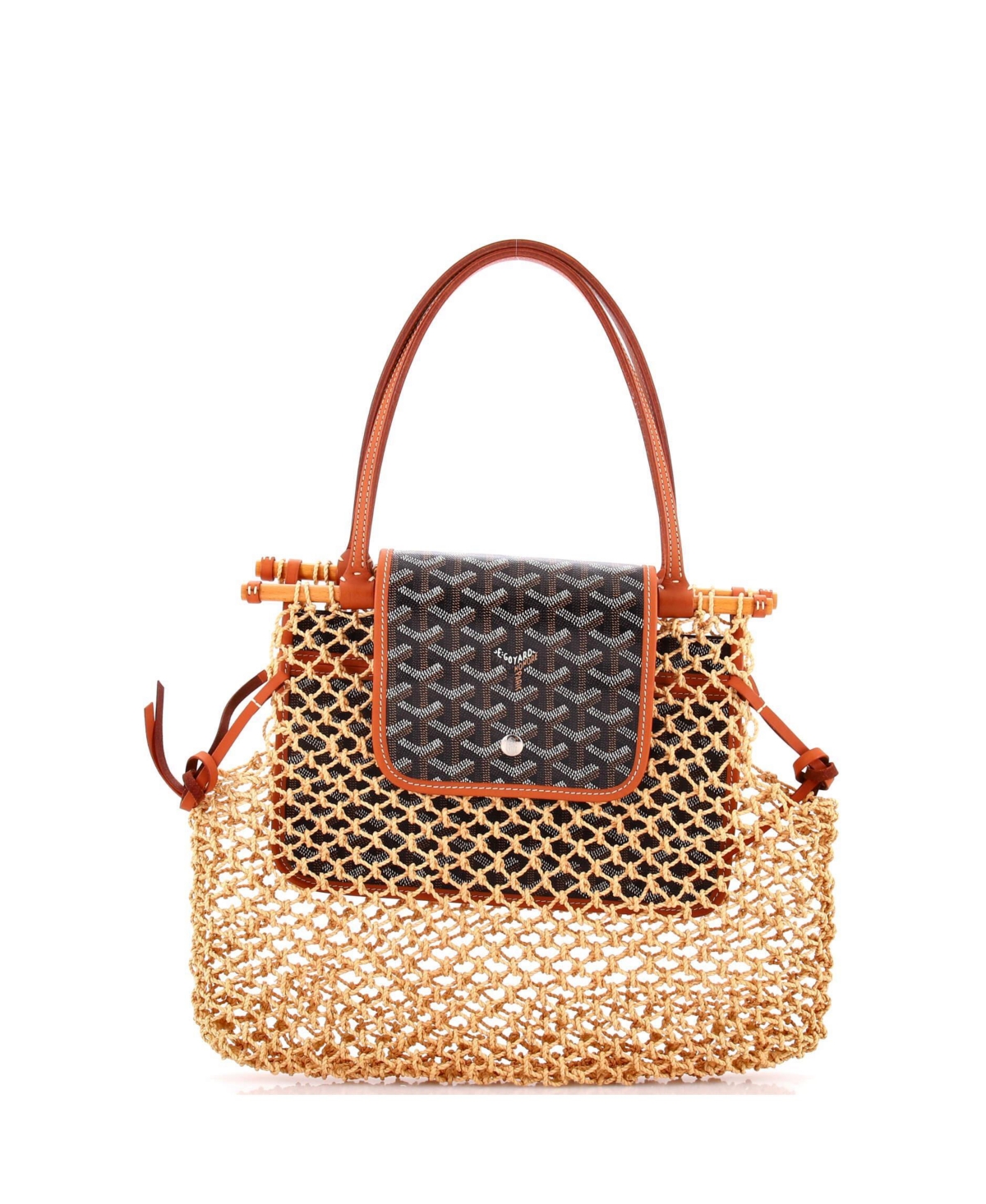 Click here for Pre-Owned Goyard Aligre Bag Raffia Net with Coated... prices