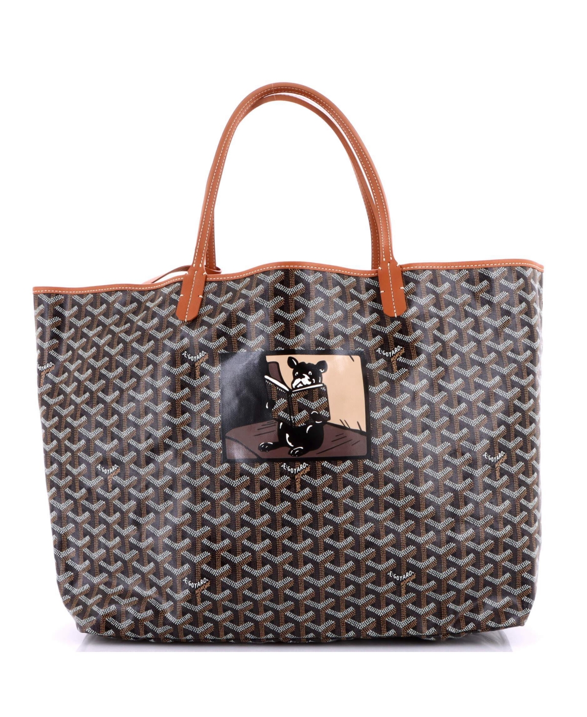 Click here for Pre-Owned Goyard Gm Saint Louis Tote Printed Coate... prices