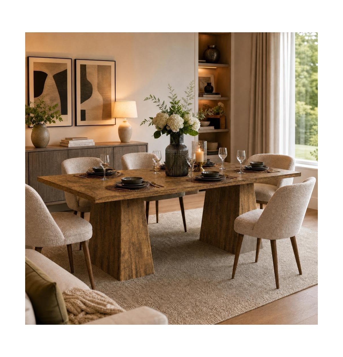 Click here for gaomon Modern 71-Inch Kitchen Dining Table for 6-8... prices