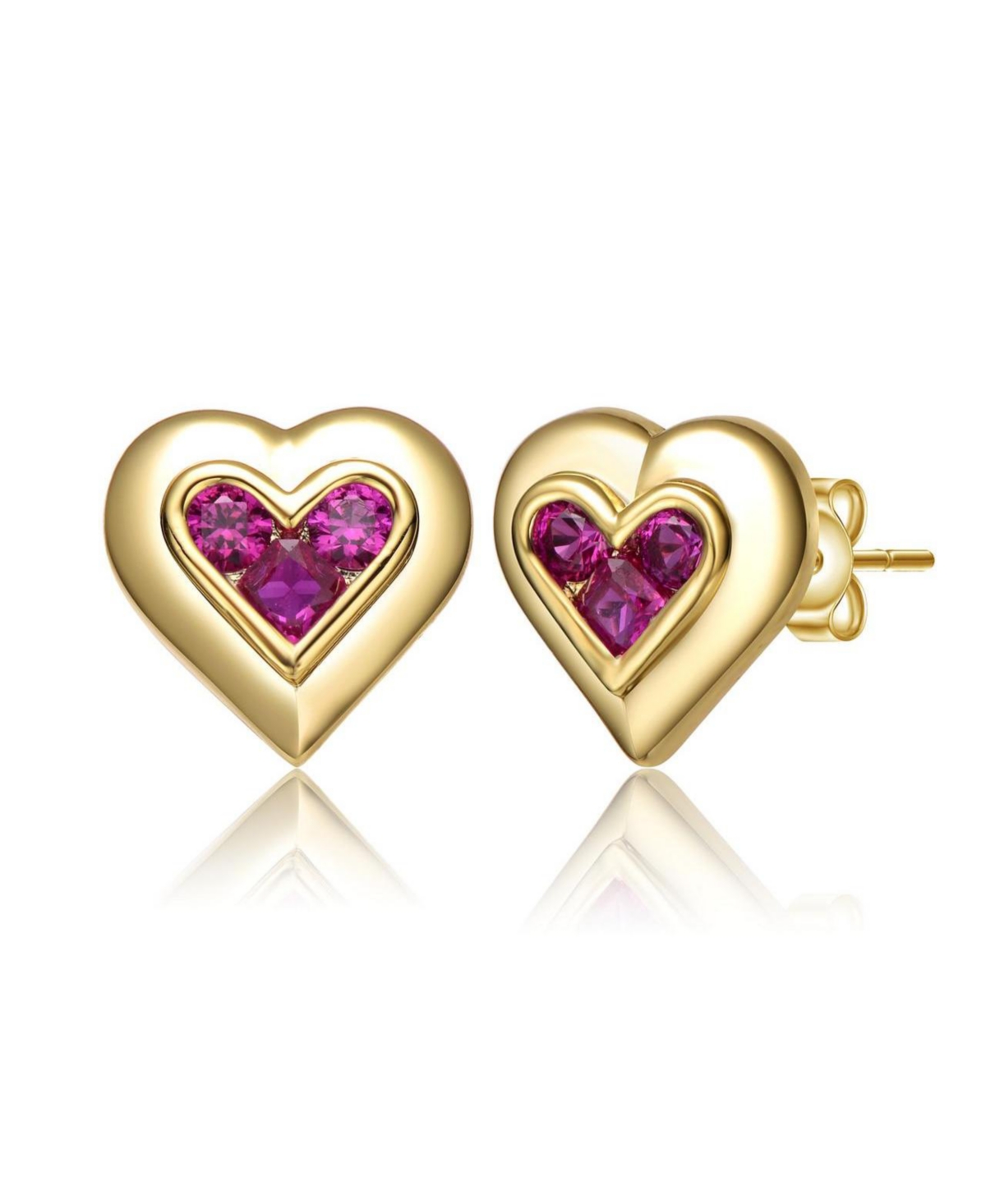 Click here for GiGiGirl Dainty 14K Gold Plated Purple 3-cz Cluste... prices