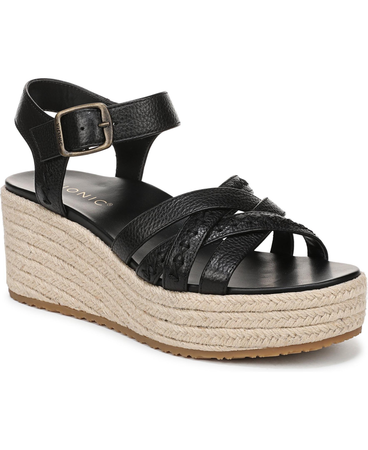Click here for Vionic Womens Dana Espadrille Sandals - Black tumb... prices