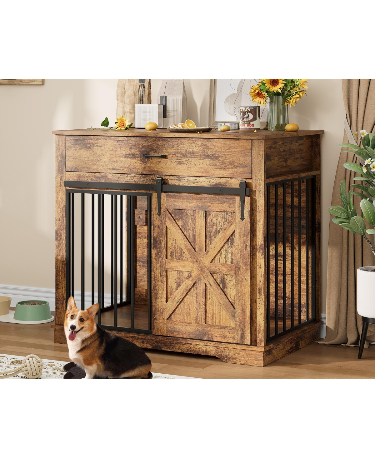 Click here for gaomon Dog Crate Furniture with 2 Storage Drawers... prices
