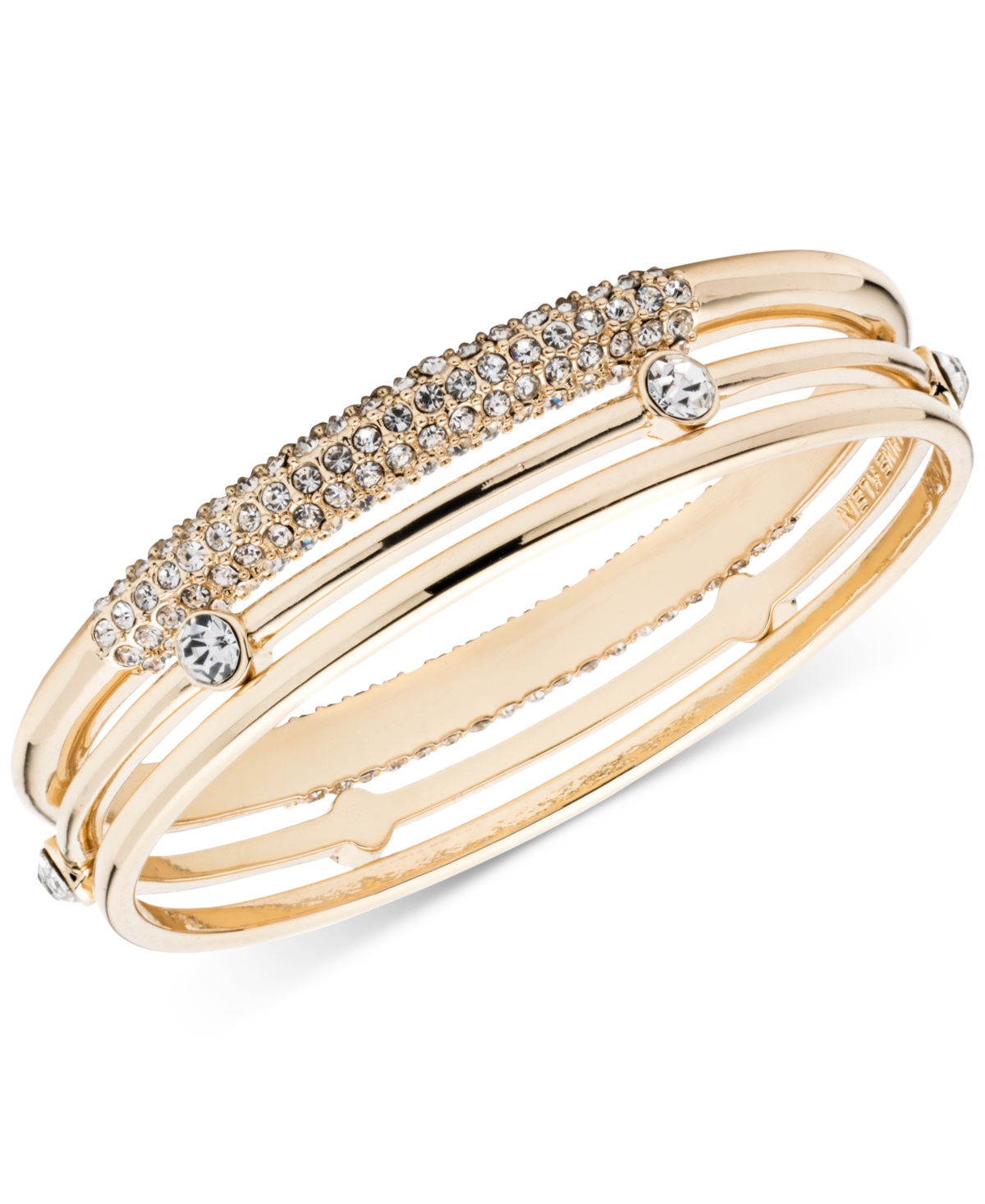 Click here for Anne Klein Gold-Tone 3-Pc. Set Crystal Bangle Brac... prices