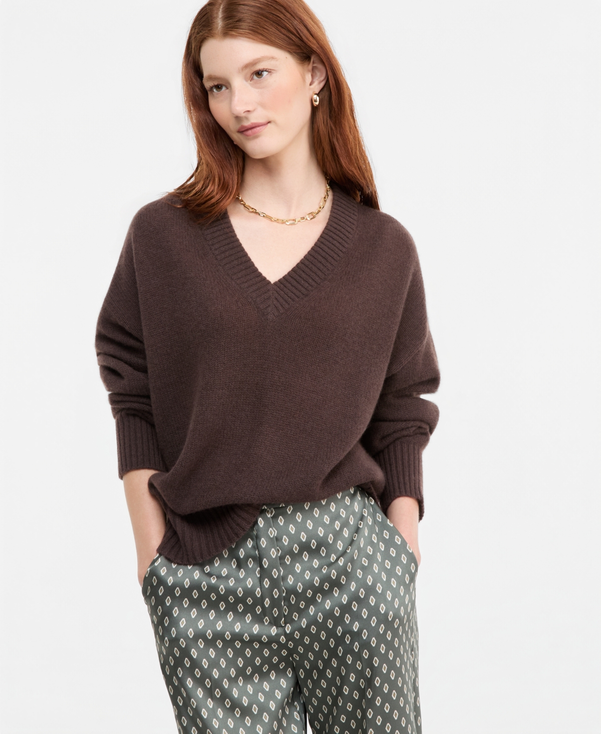 Click here for Charter Club Womens 100 Cashmere V-Neck Relaxed Sw... prices