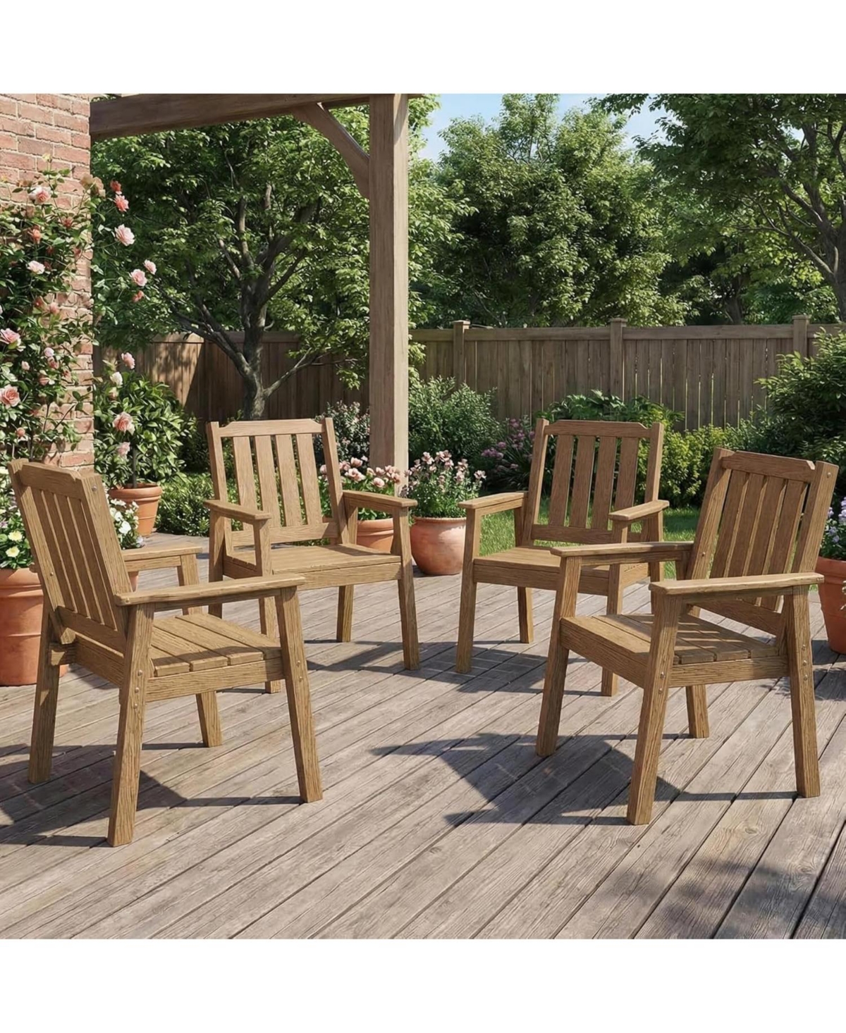 Click here for Gaomon Outdoor Dining Chairs Set of 4 - Heavy-Duty... prices