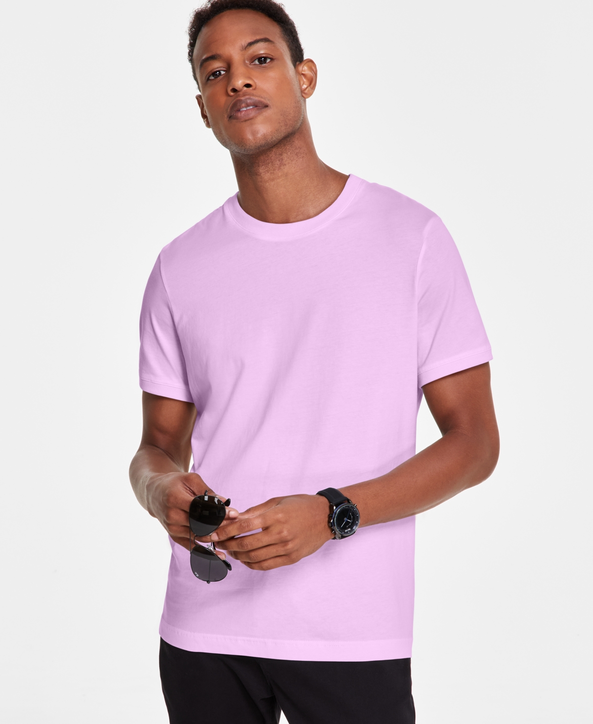 Click here for Alfani Mens Mercerized Cotton Short Sleeve Crewnec... prices