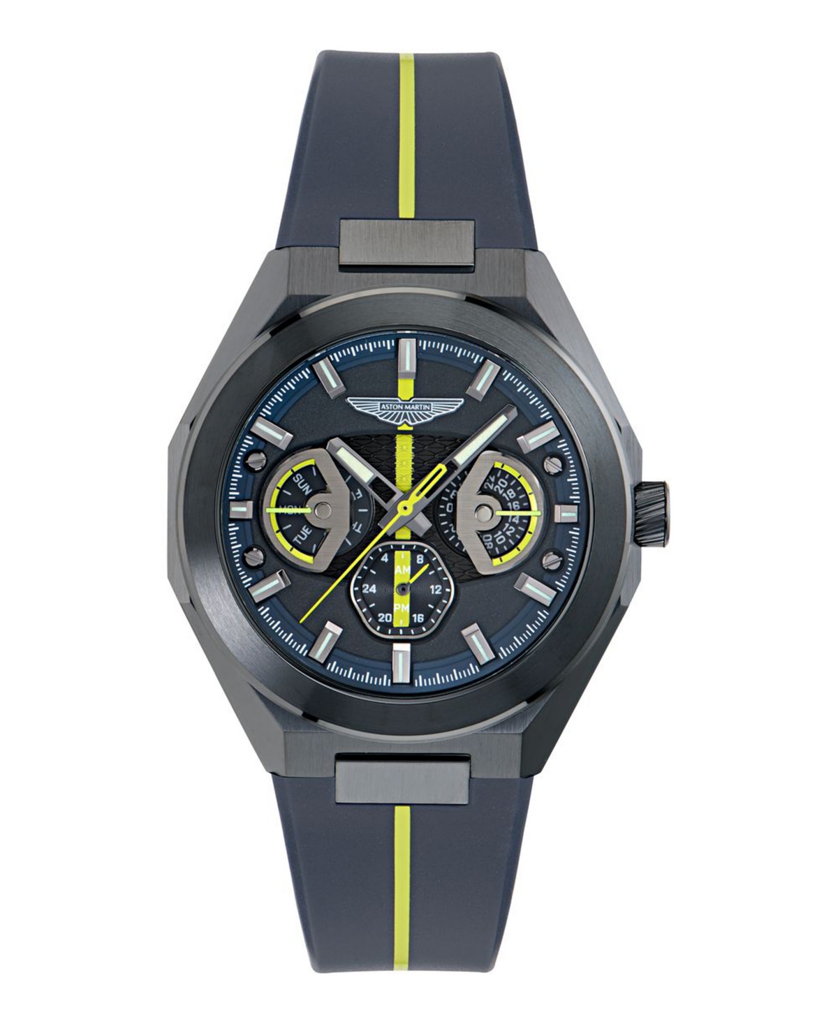 Click here for Aston Martin F1 Mens Quartz Gunmetal Guilloche Sil... prices