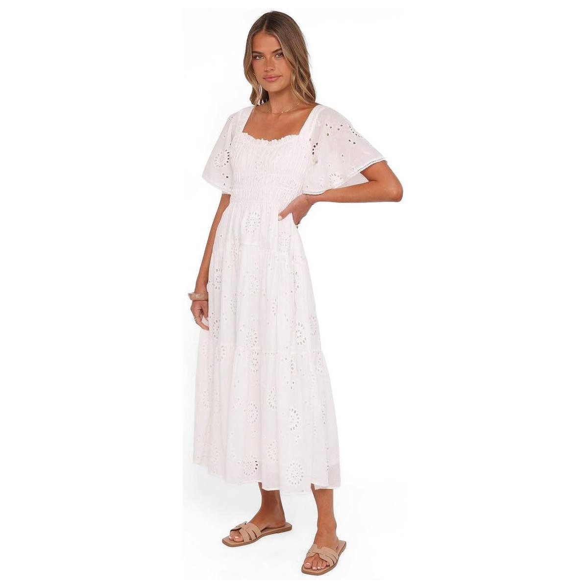 Click here for Petal and Pup Womens Tierney Midi Dress - White prices