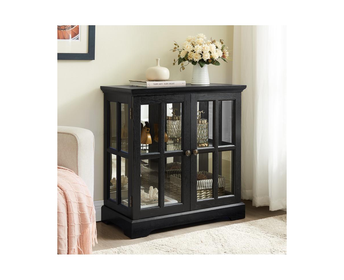 Click here for Retro Two-Door Glass Display Cabinet Remote Contro... prices