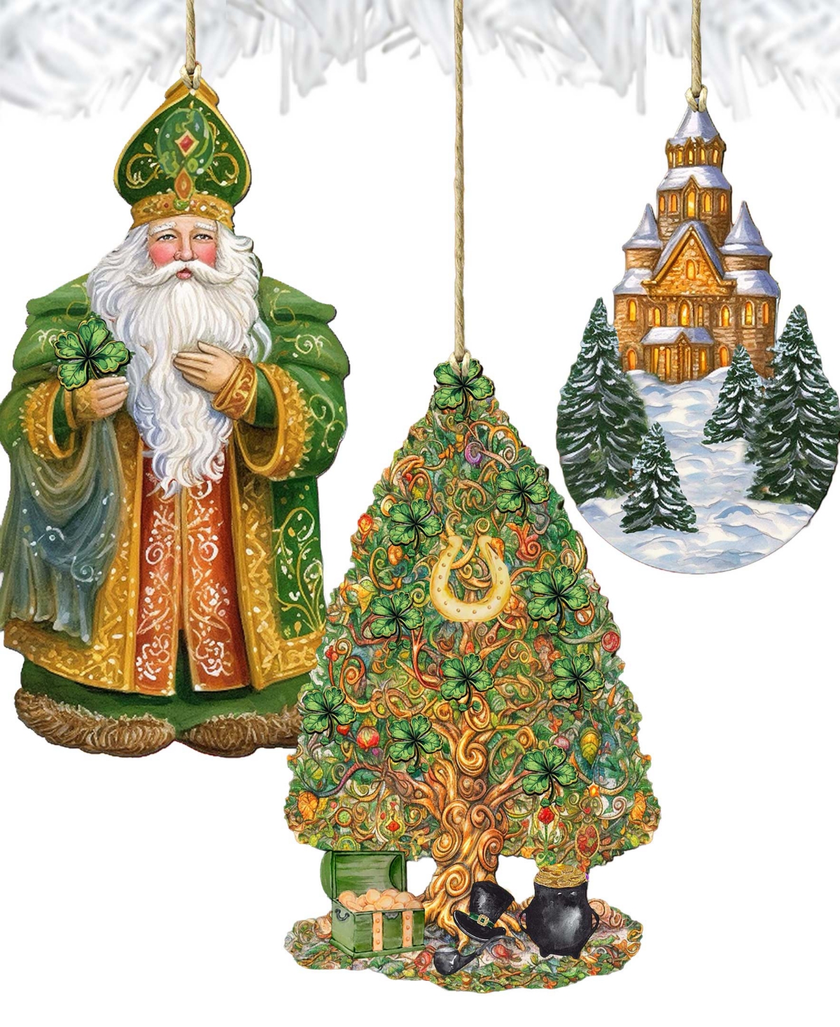 Click here for Designocracy Traveling Santa Wooden Ornaments Set... prices