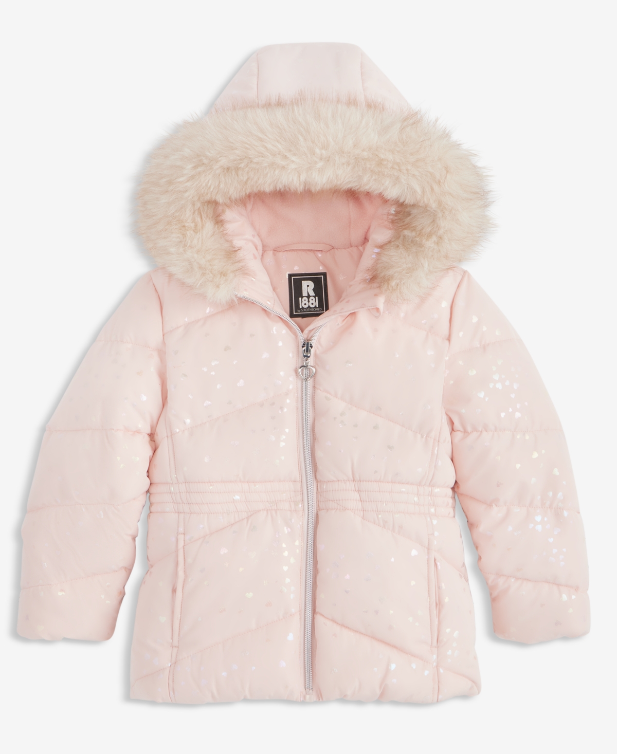 Click here for S Rothschild & Co Girls 2T-6X Foil Quilted Puffer... prices