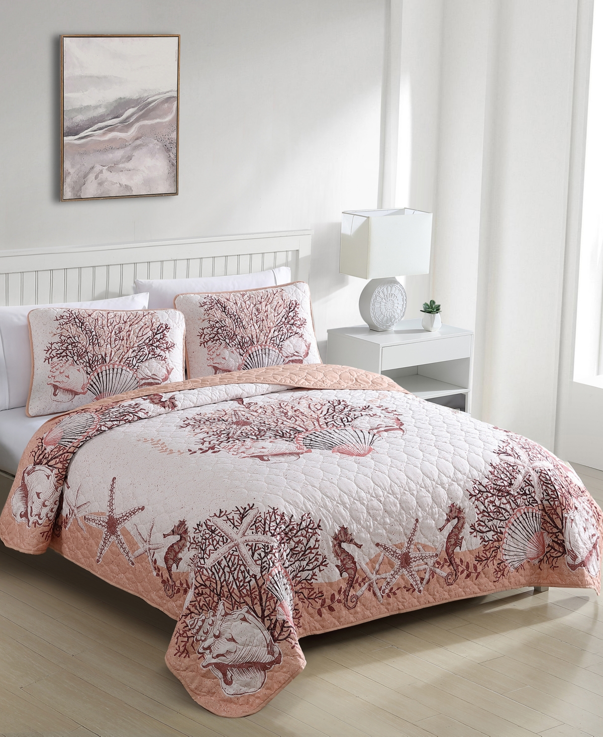 Click here for Carribbean Joe Coastal 3-Piece Quilt Set  King - B... prices