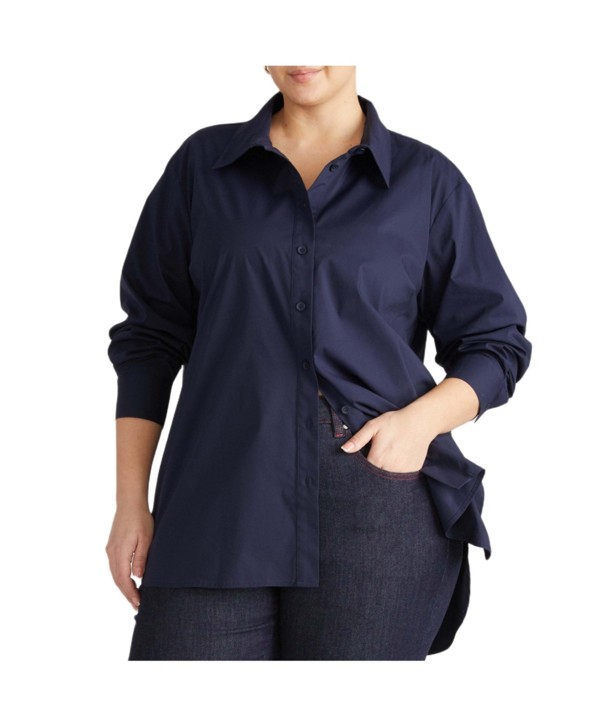 Click here for Universal Standard Plus Size Artist Poplin Shirt -... prices