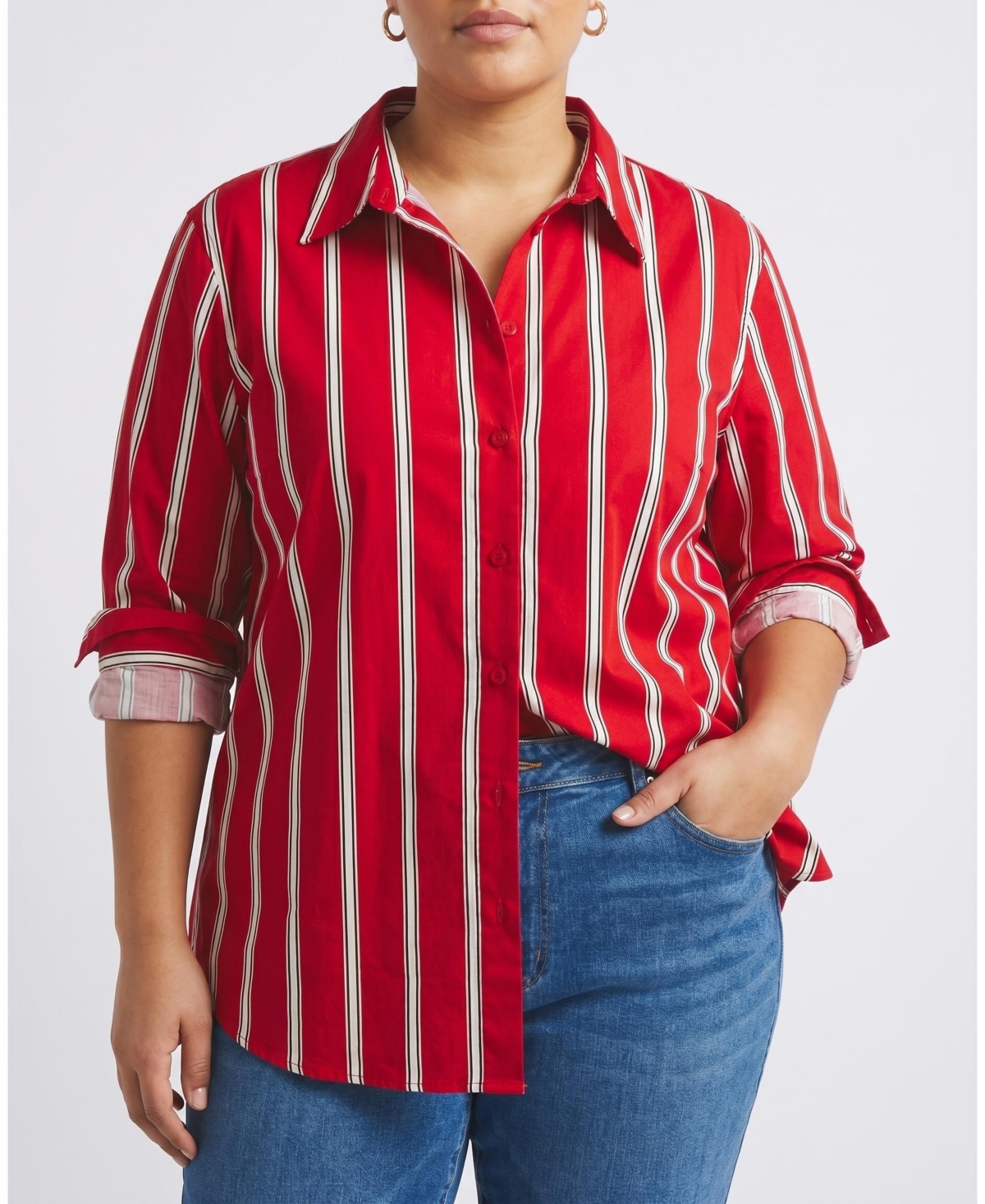 Click here for Universal Standard Plus Size Artist Poplin Shirt -... prices