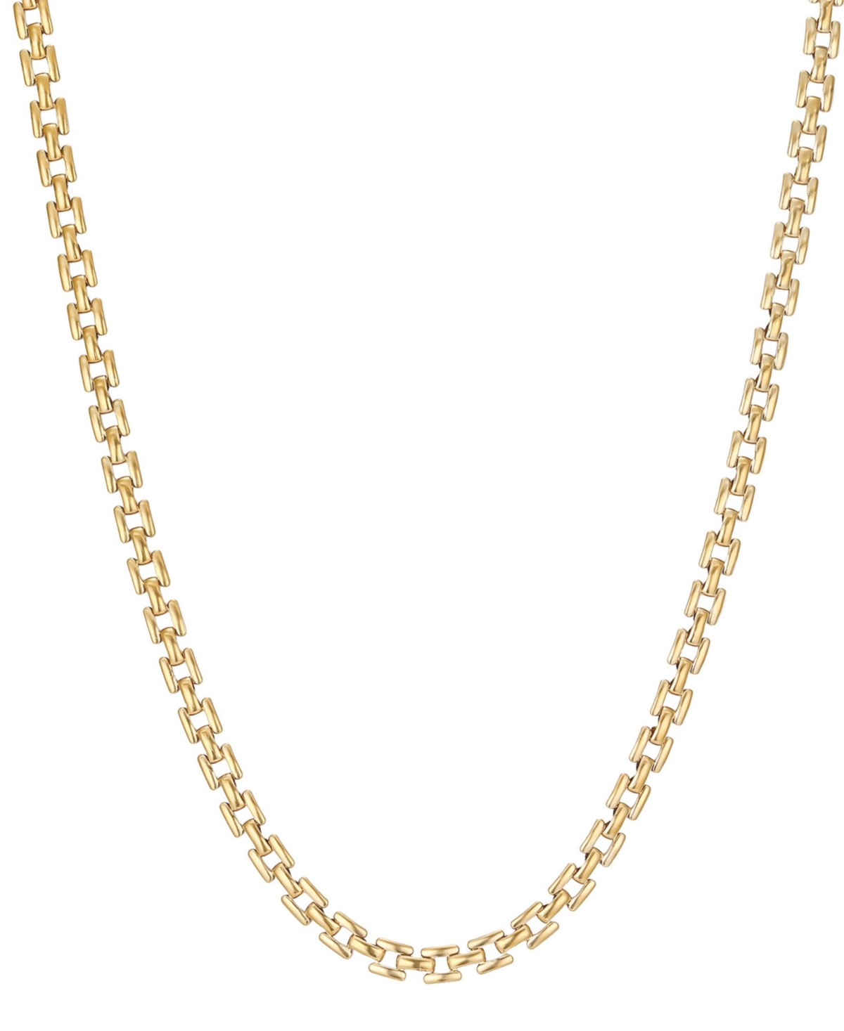 Click here for Adornia Tarnish Resistant Gold Grid Chain Necklace... prices