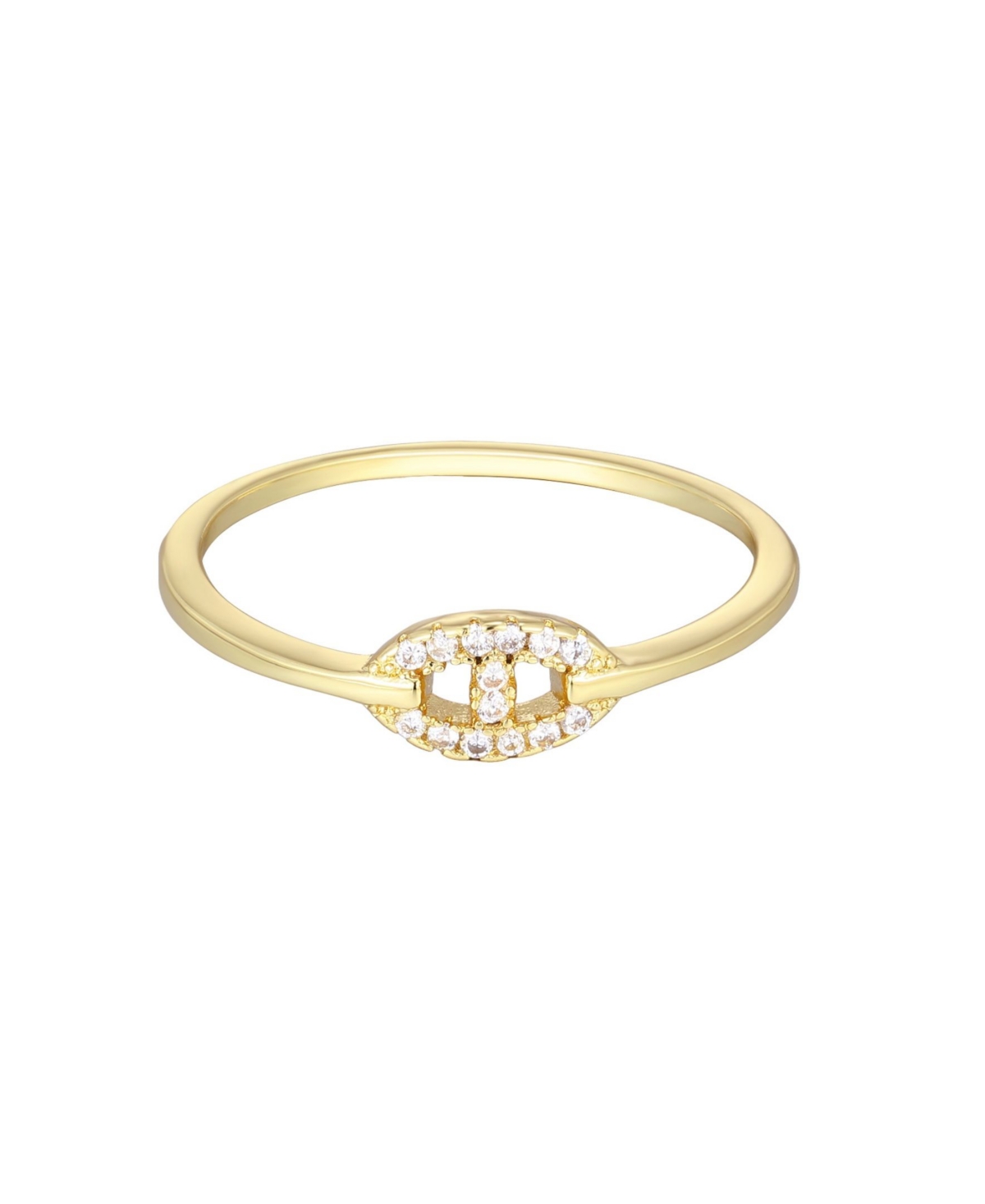 Click here for Adornia Gold Cubic Zirconia Link Ring - Gold prices