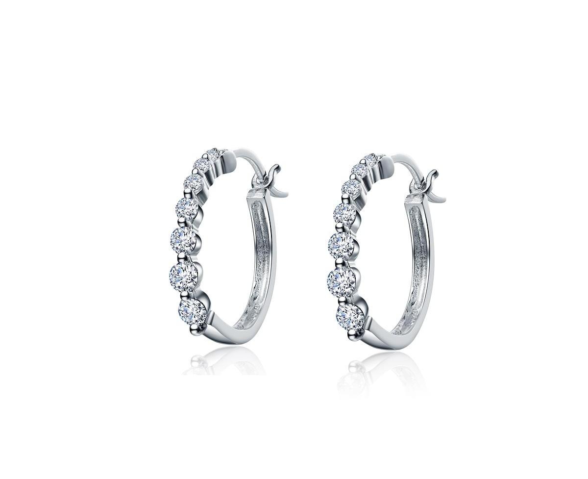 Click here for Genevive Timeless White Gold Plated Cz Small Gradu... prices