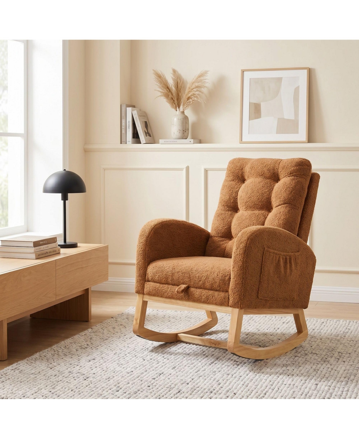 Click here for Sailvan Upholstered High Back Accent Rocking Chair... prices