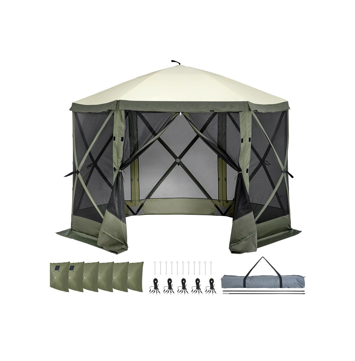 Click here for Sugift Pop Up Gazebo Tent 6 Sided Canopy Sun Shelt... prices