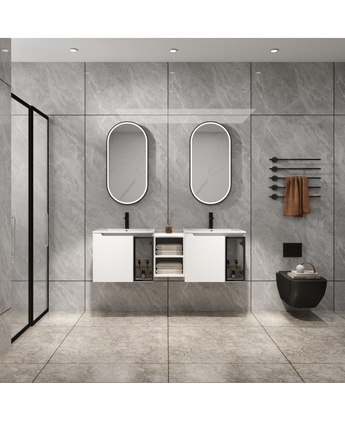 Click here for Sillysis Double Sink Wall Mounted Bathroom Vanity... prices