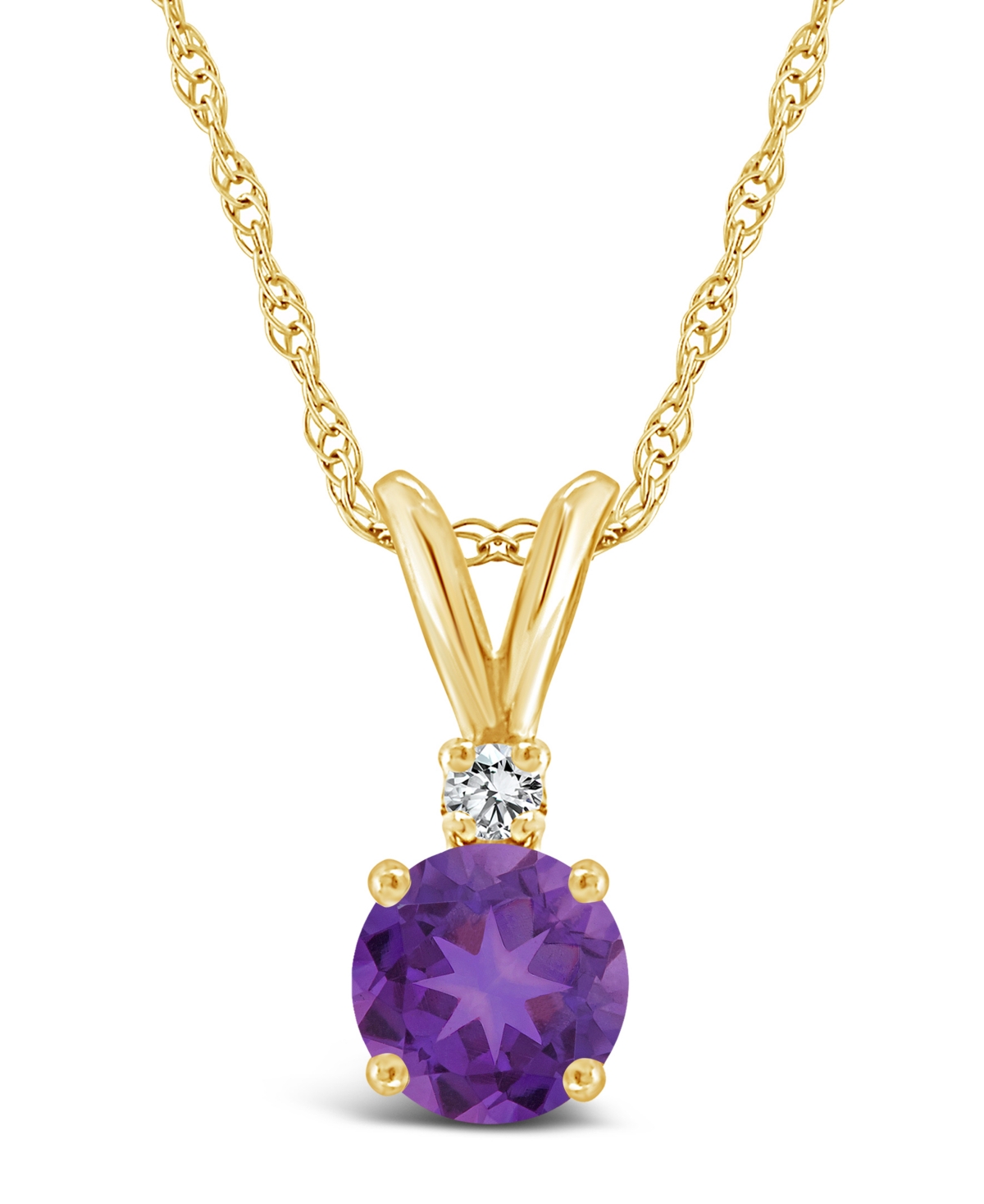 Click here for Amethyst (3/4 ct.t.w) and Diamond Accent Pendant N... prices