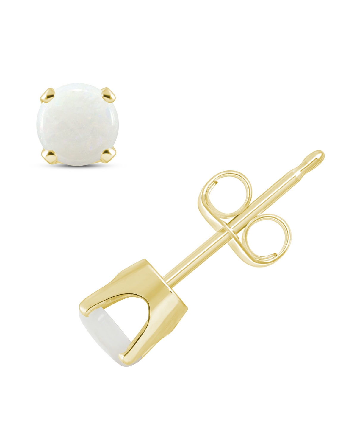 Click here for Gemstone Stud Earrings in 14K Yellow Gold - Opal prices