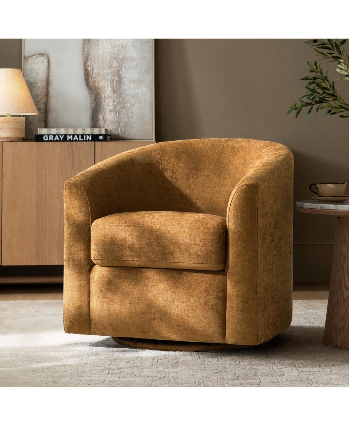 Click here for Hulala Home Amiir Upholstered Swivel Accent Chair... prices