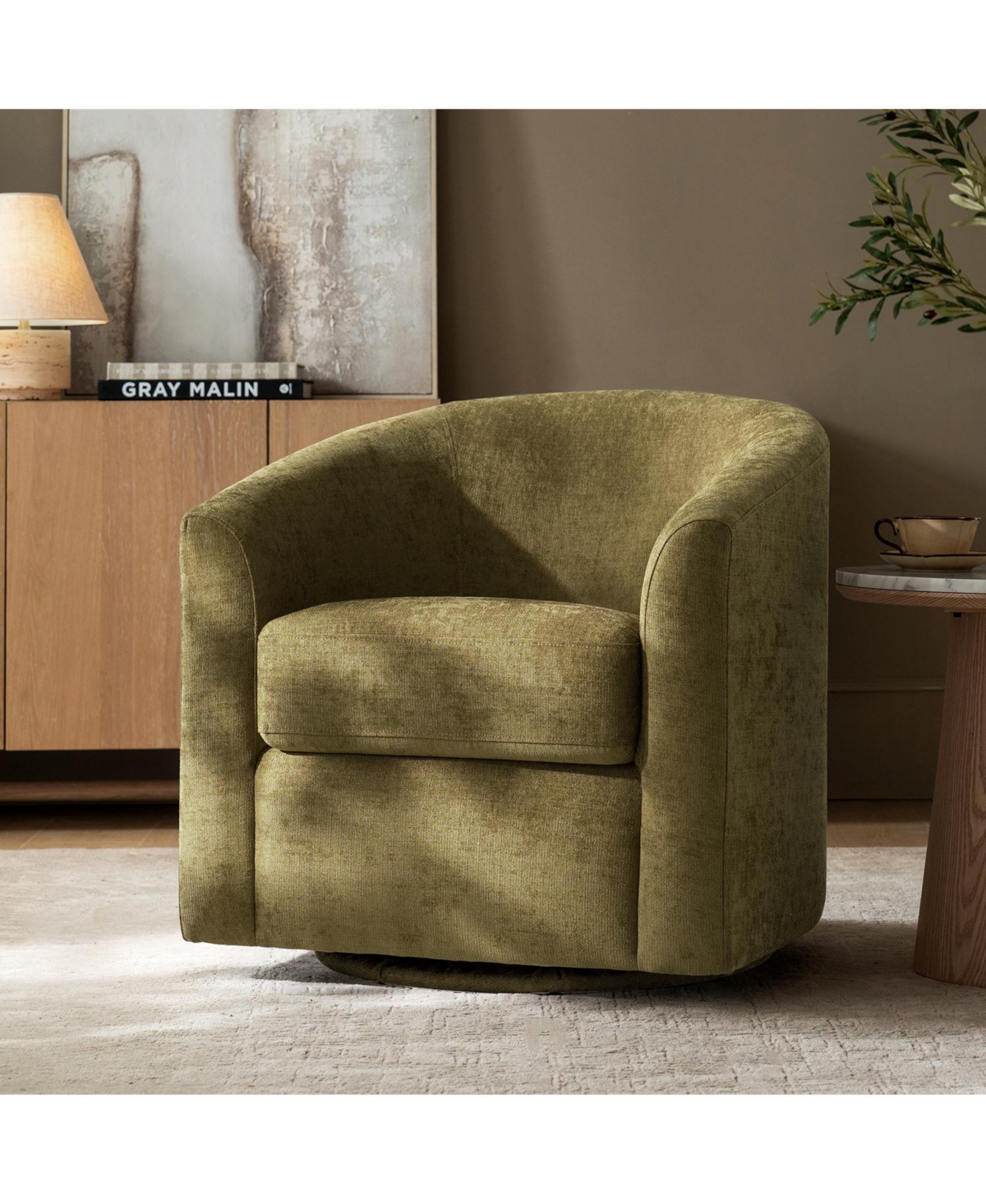 Click here for Hulala Home Amiir Upholstered Swivel Accent Chair... prices