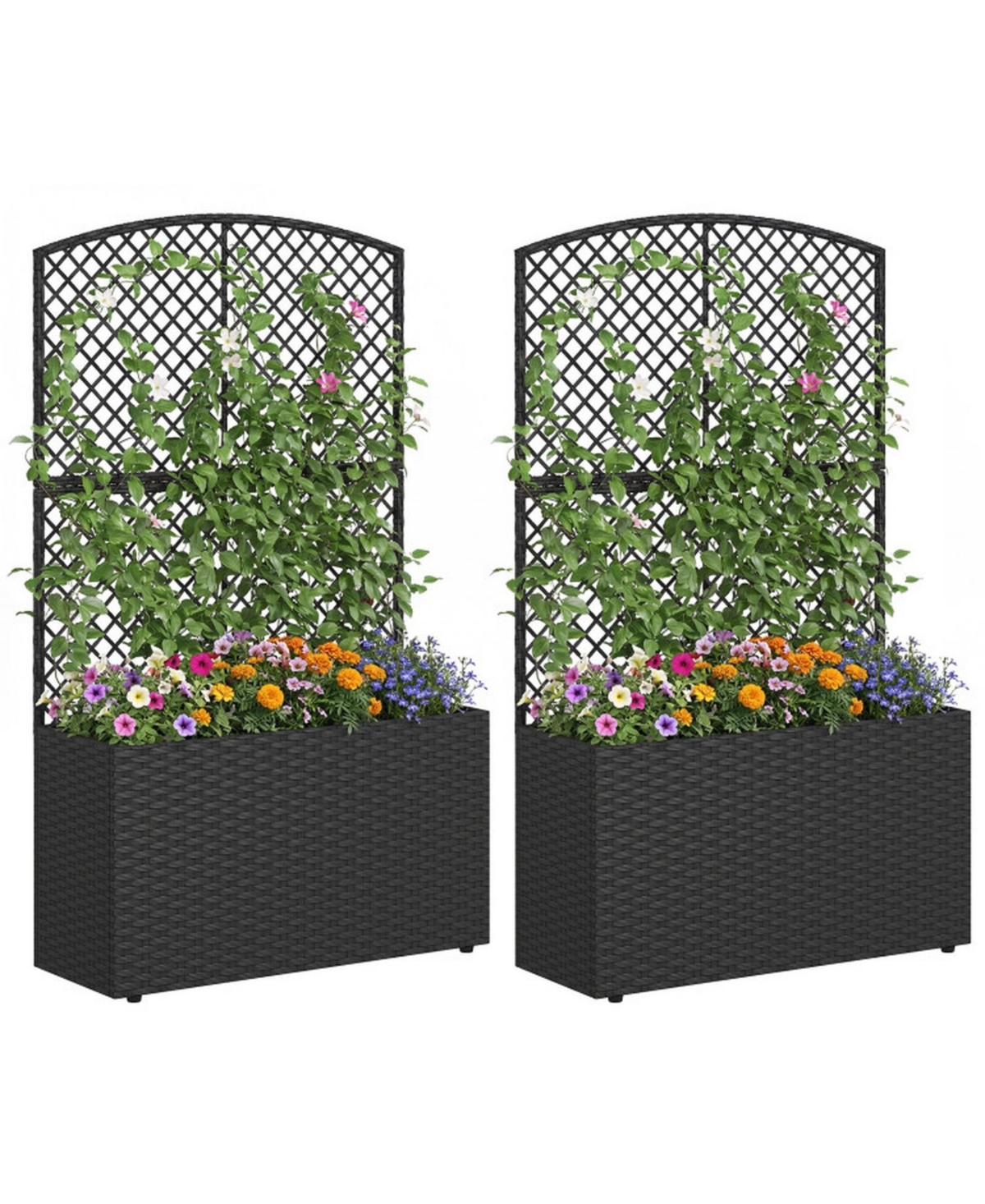 Click here for Gouun Set of 2 49 in Raised Garden Beds with Trell... prices