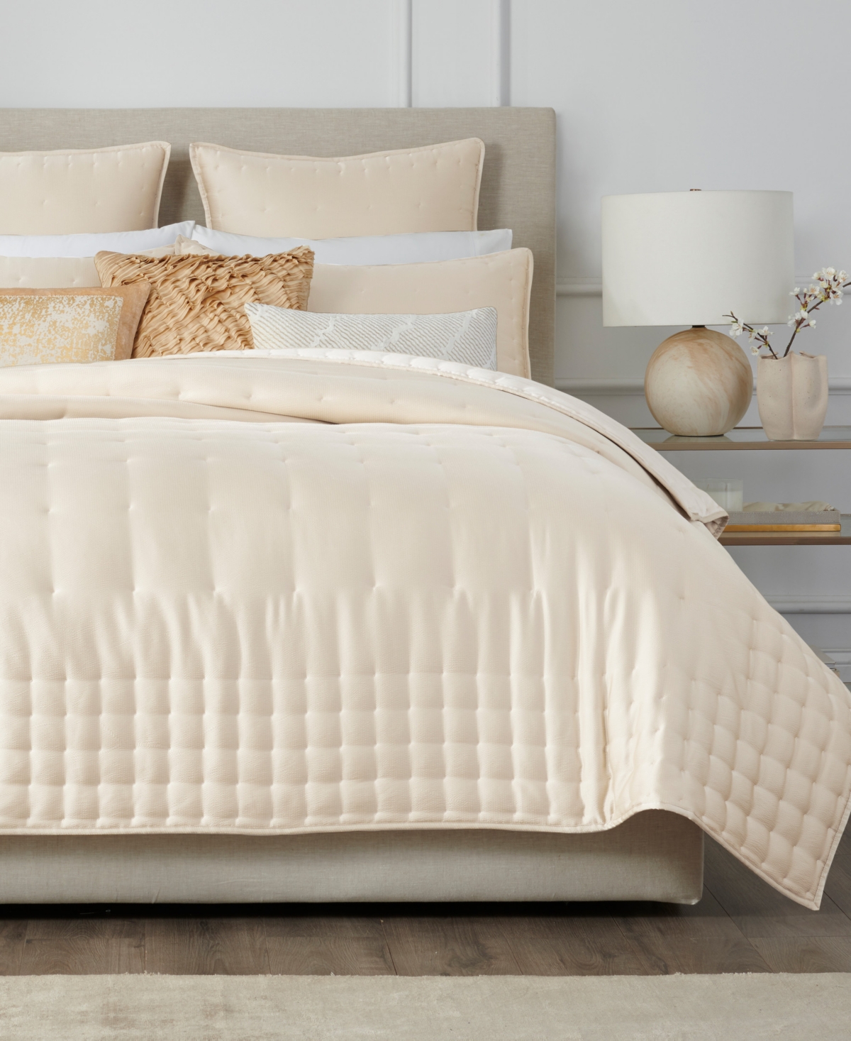 Click here for Donna Karan Home Hammered Silk Quilt  Full/Queen -... prices