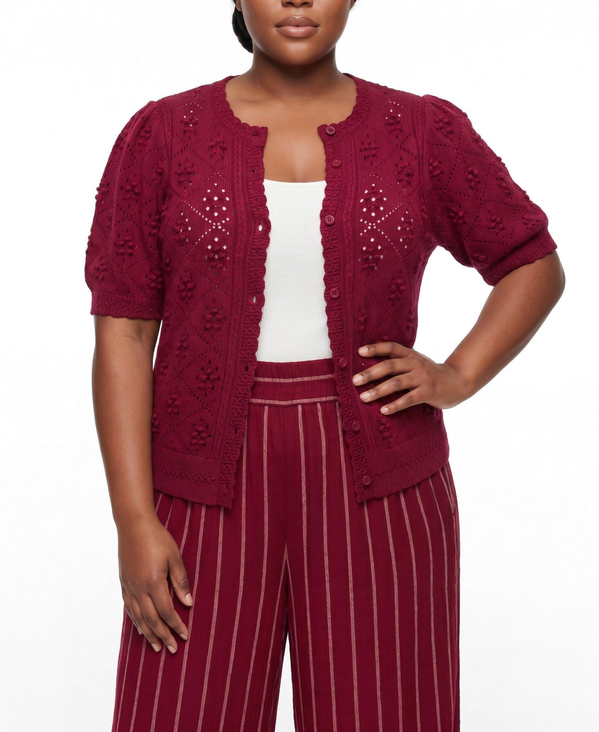 Click here for Torrid Plus Size Belle Isle Scallop Edge Cardigan... prices