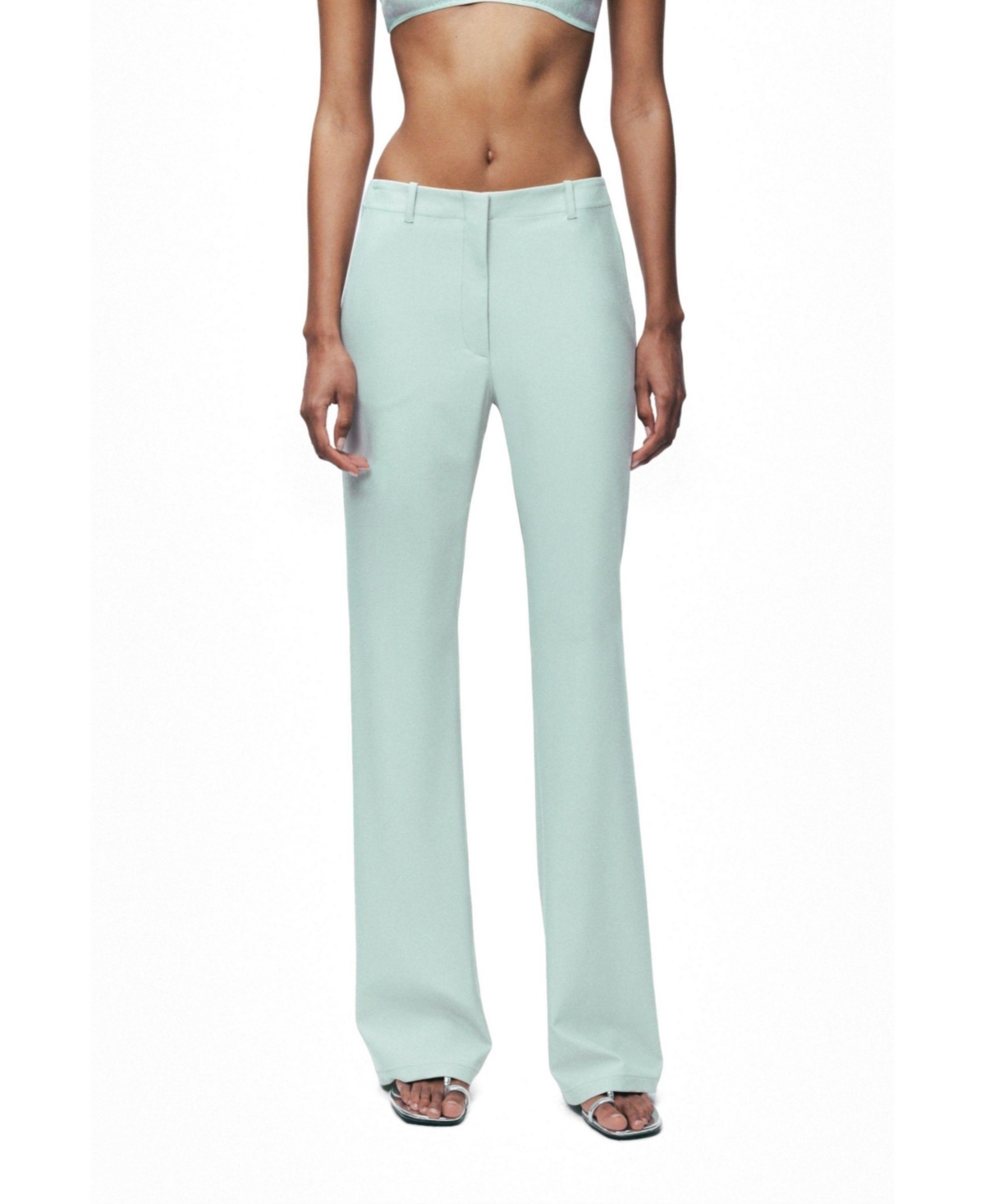 Click here for Nocturne Womens Straight-Leg Trousers - Mint green prices