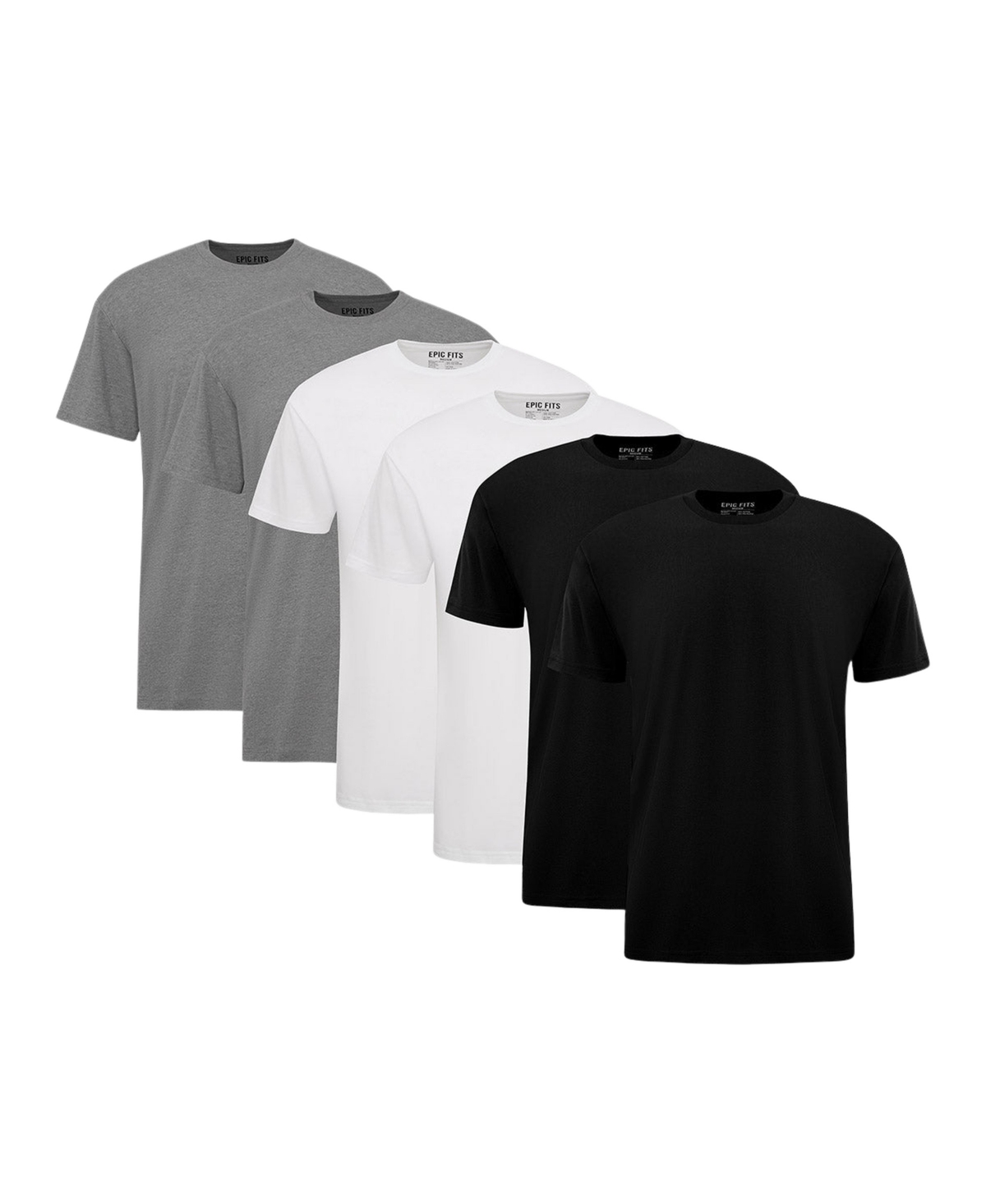 Click here for Epic Fits Mens Classic Crew Neck T-Shirt  6-Pack -... prices
