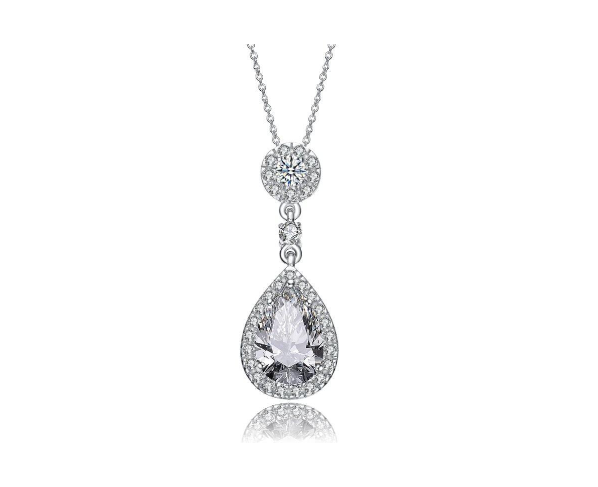 Click here for Genevive Modern White Gold Plated Cz Vintage Teard... prices
